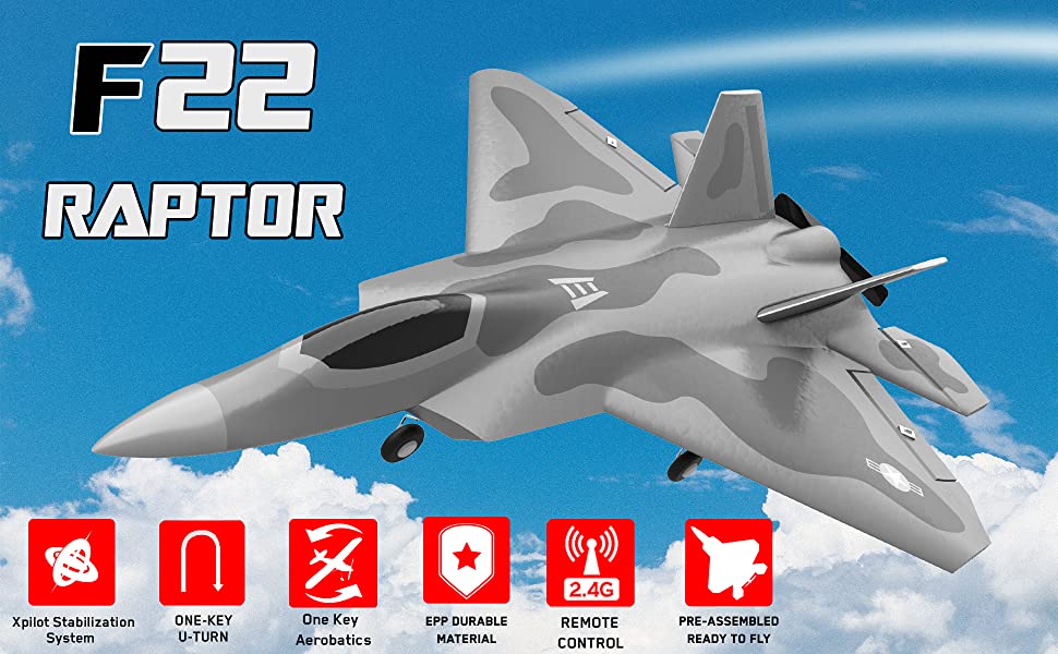 VOLANTEXRC 2.4GHz 4CH Remote Control Airplane RC Jet F22 RC Aircraft ...