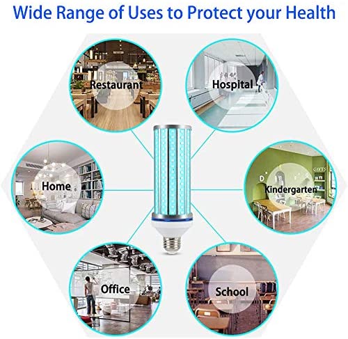 2PCS UV Ultraviolet Light Sanitizer, Germicidal Sterilizer Lamp, 60W ...