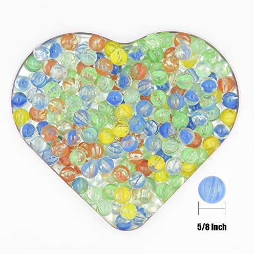 Bulk Marbles – 1000 Cats Eyes Marbles, Small 5/8” Glass Marbles Game ...
