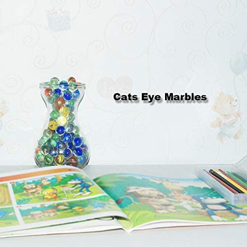 Bulk Marbles – 1000 Cats Eyes Marbles, Small 5/8” Glass Marbles Game ...
