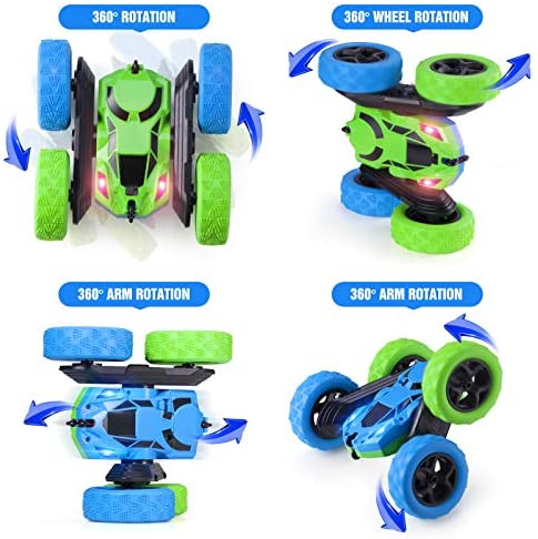 Remote Control Stunt Car Rechargeable RC Car, 360°Rotating Double Sided ...